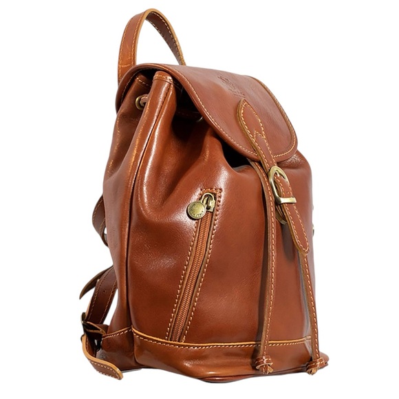 Vera Pelle | Bags | Vera Pelle Genuine Leather Backpack Bag | Poshmark